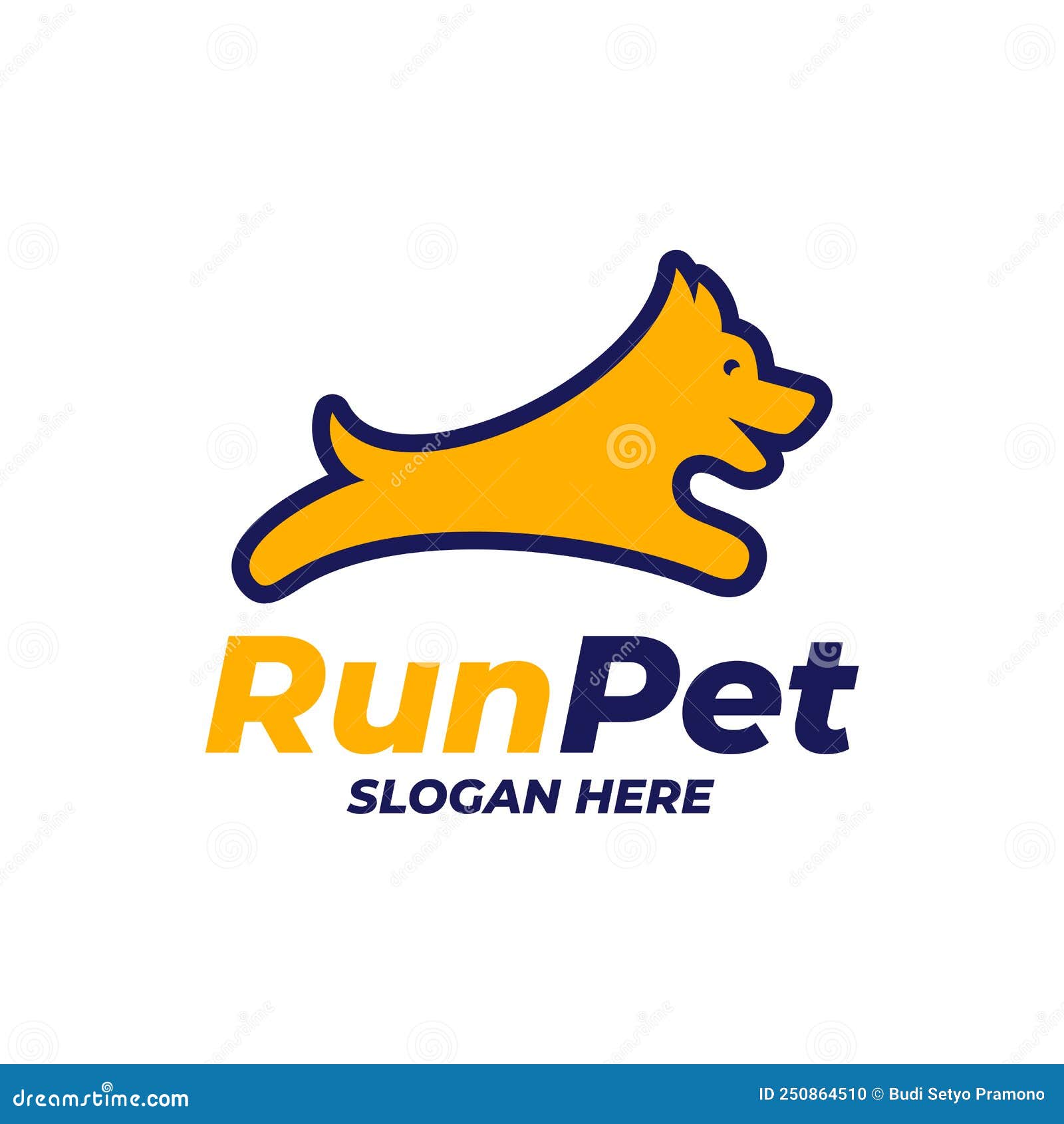 Dog Run Logo Design Template. Dog Logo Concept Vector Stock ...