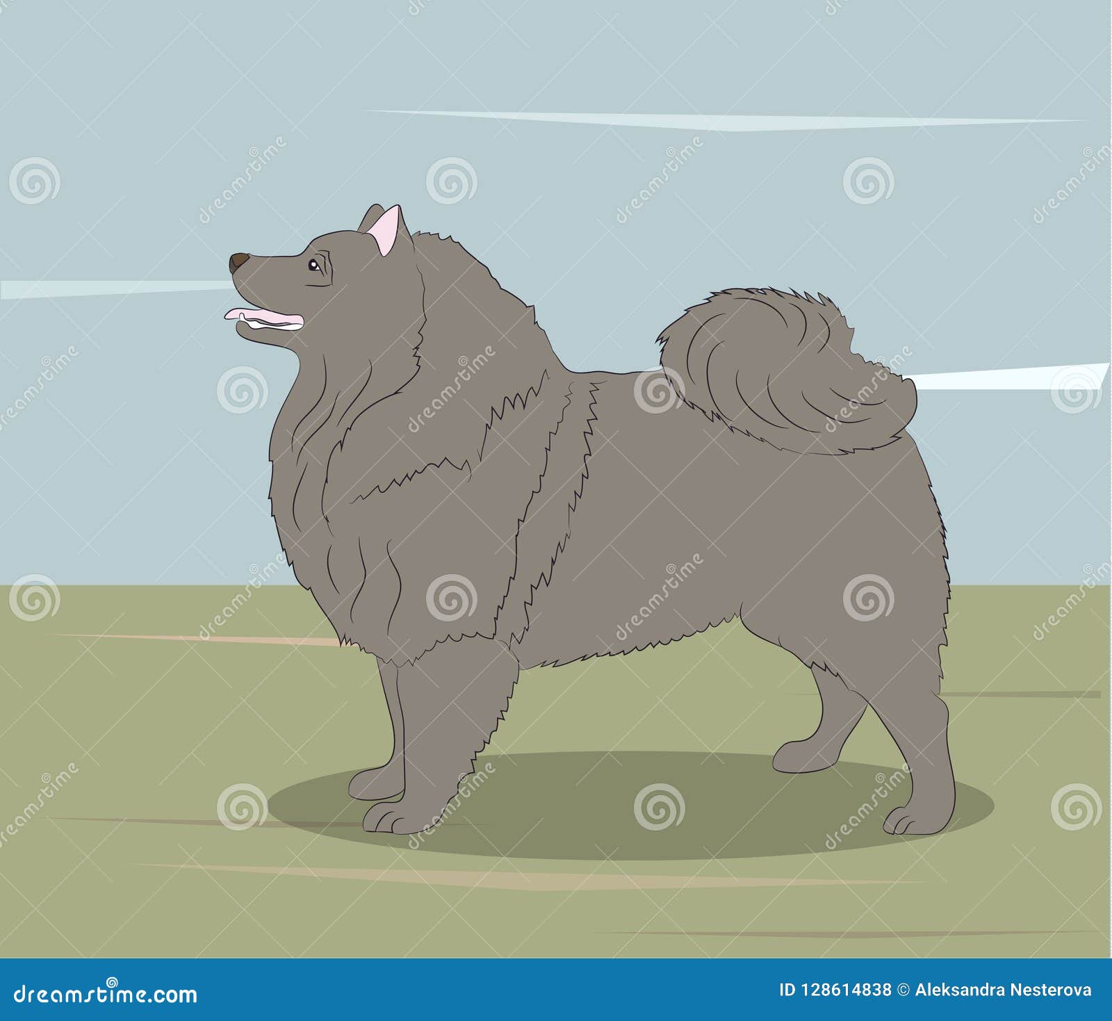Dog running, color, vector stock vector. Illustration of labrador ...