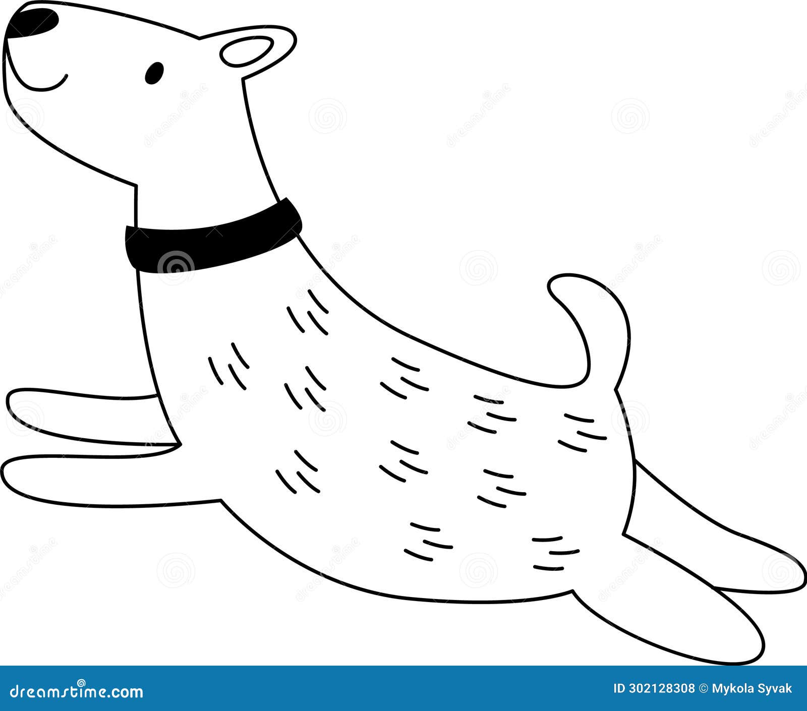 Dog Running Outline stock vector. Illustration of icon - 302128308