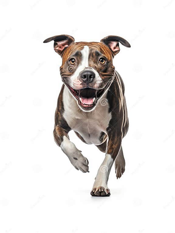 Dog Running on a White Background Stock Illustration - Illustration of ...