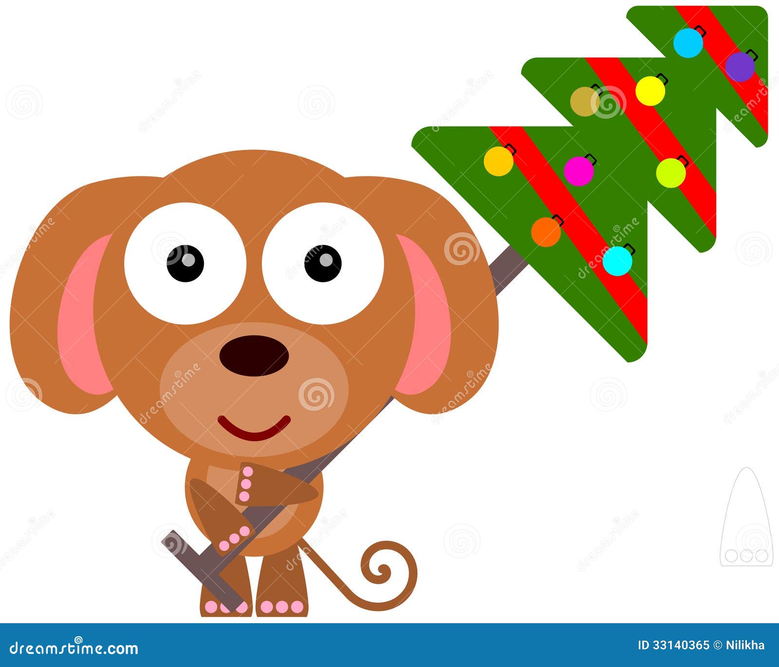 Dog s Christmas tree stock illustration. Illustration of celebrate ...