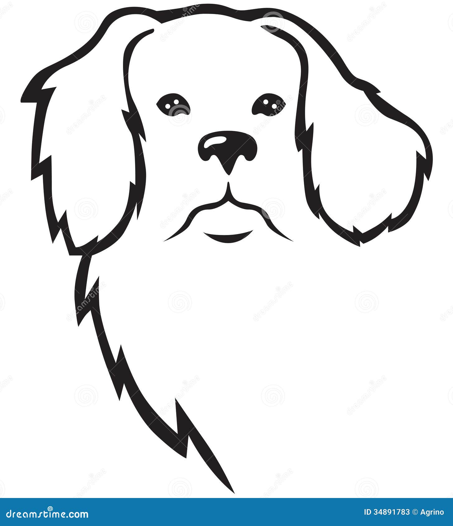 Newfoundland Head With Name Cartoon Vector | CartoonDealer.com #149555315