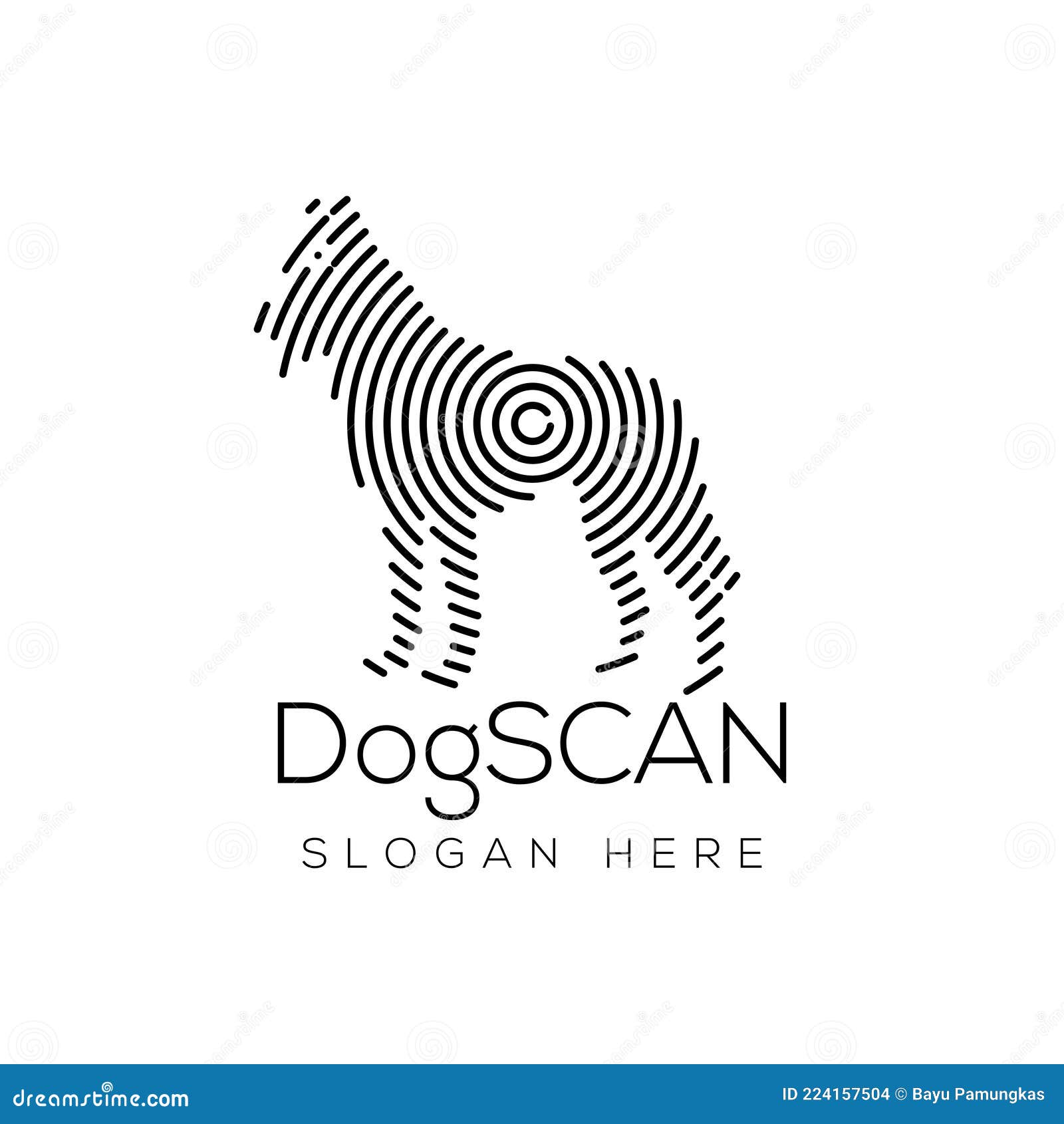Dog Scan Technology Logo Vector Element. Animal Technology Logo ...
