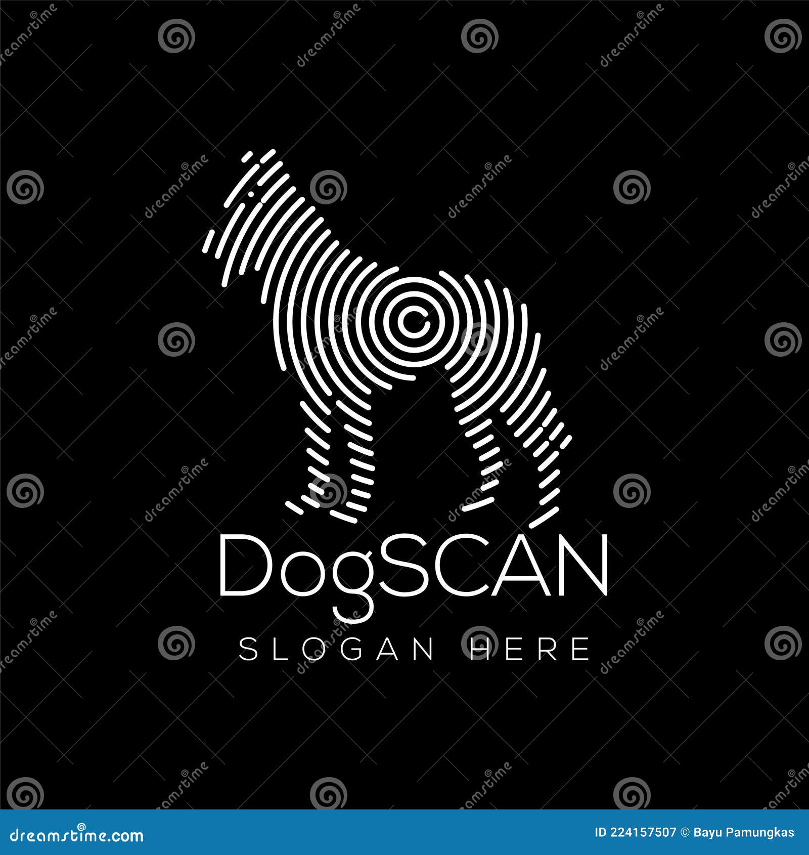 Dog Scan Technology Logo Vector Element. Animal Technology Logo ...