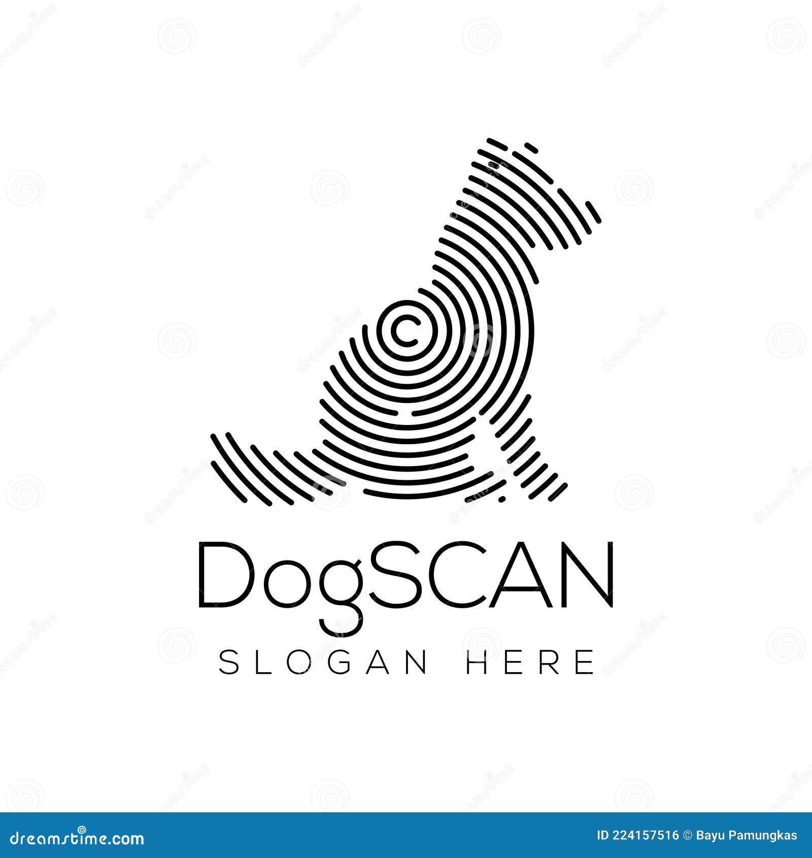 Dog Scan Technology Logo Vector Element. Animal Technology Logo ...