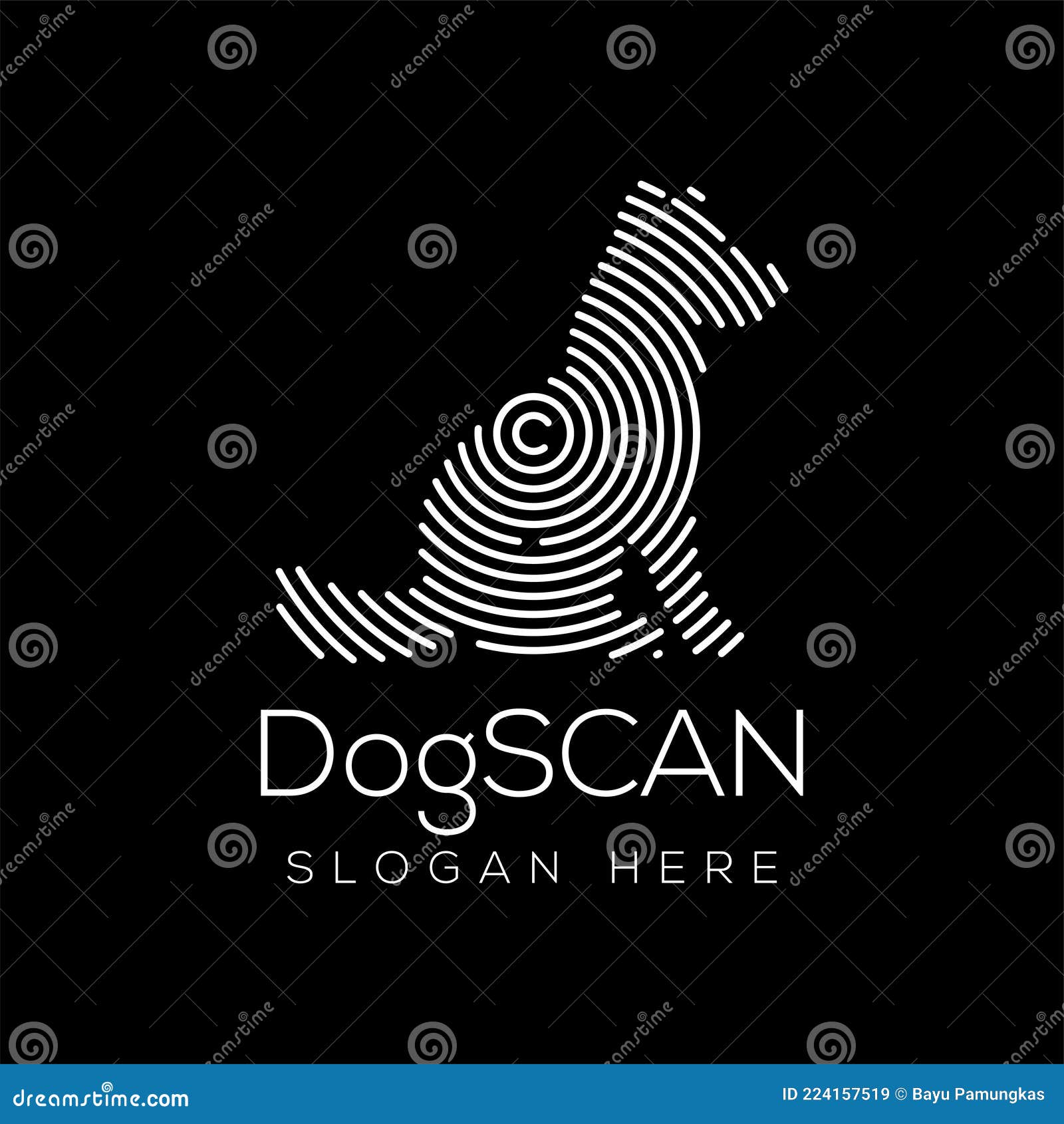 Dog Scan Technology Logo Vector Element. Animal Technology Logo ...
