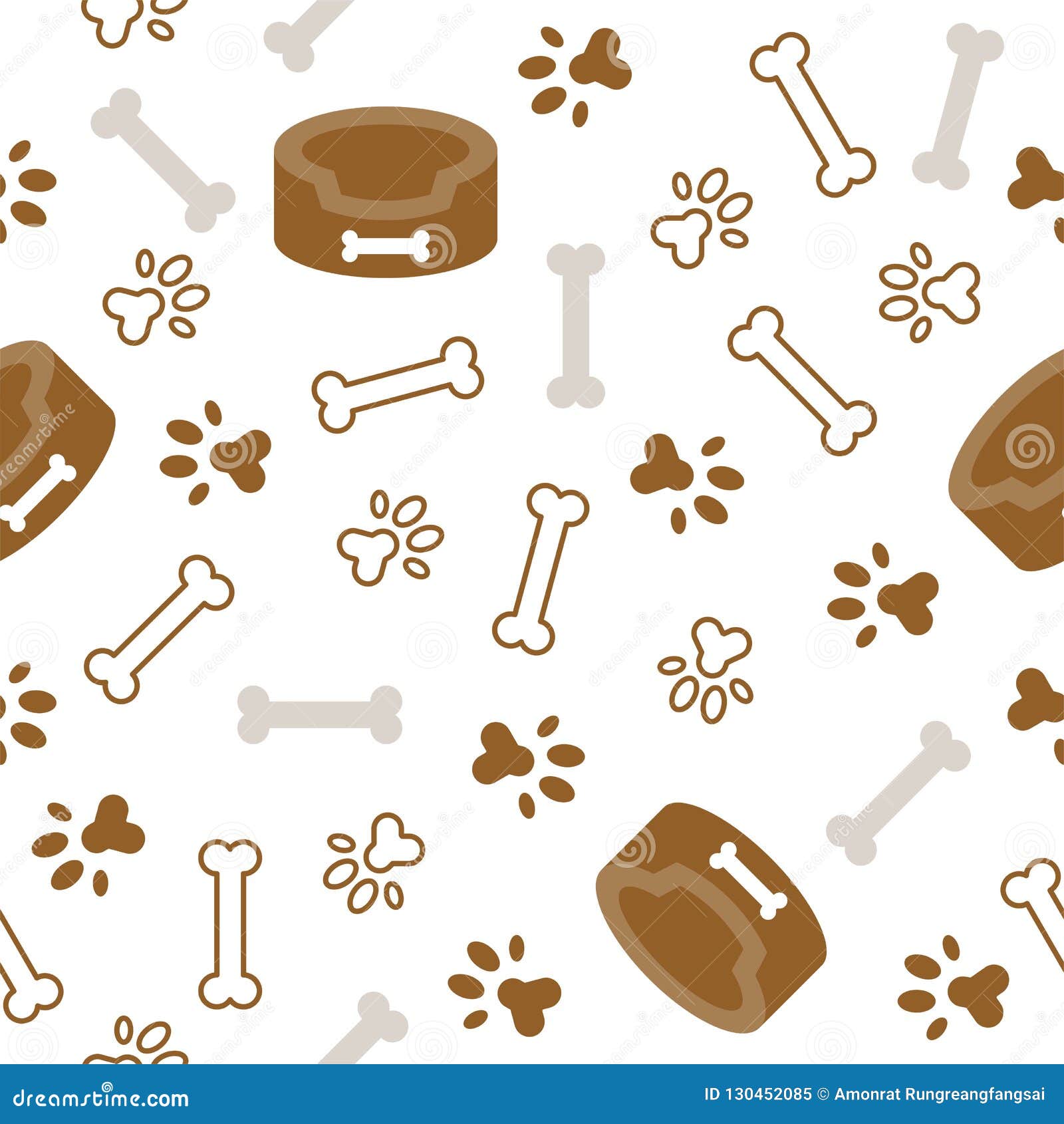 Cartoon Dog Bones Background