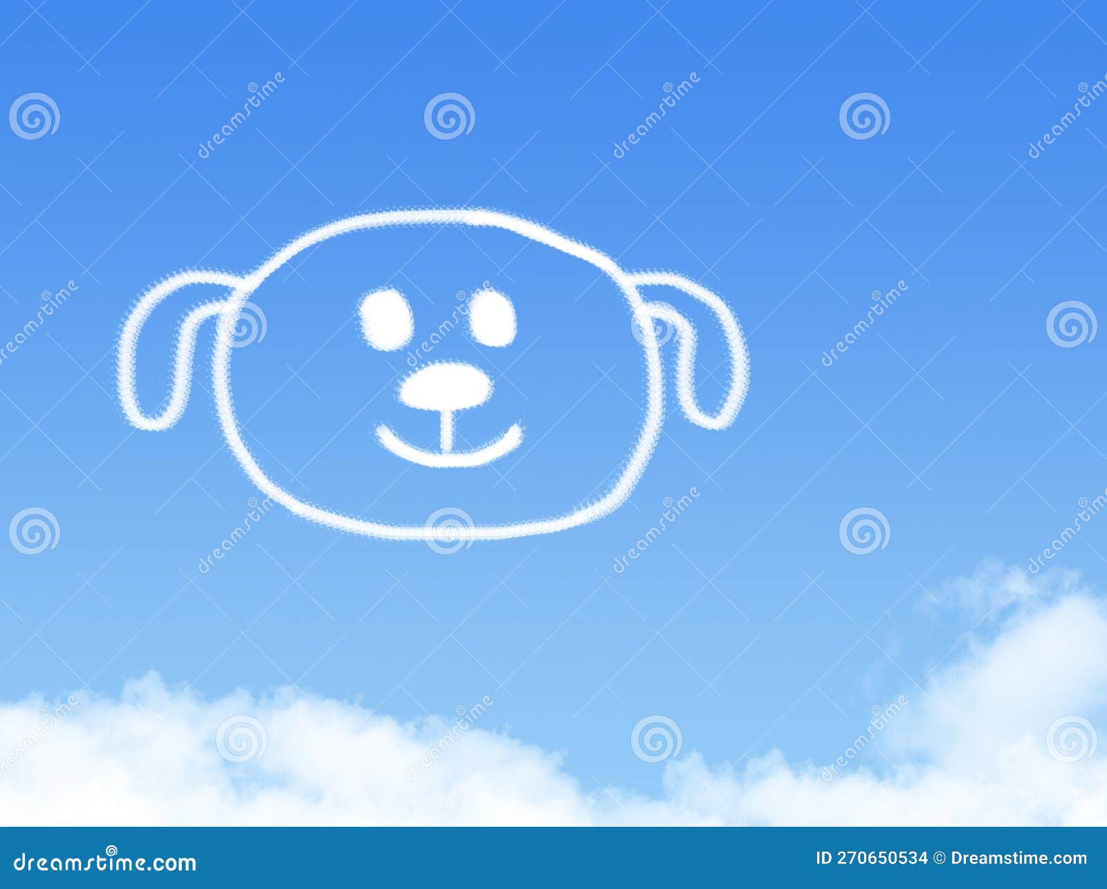 Dog Shape Clouds in the Blue Sky Stock Photo - Image of form, cloud ...