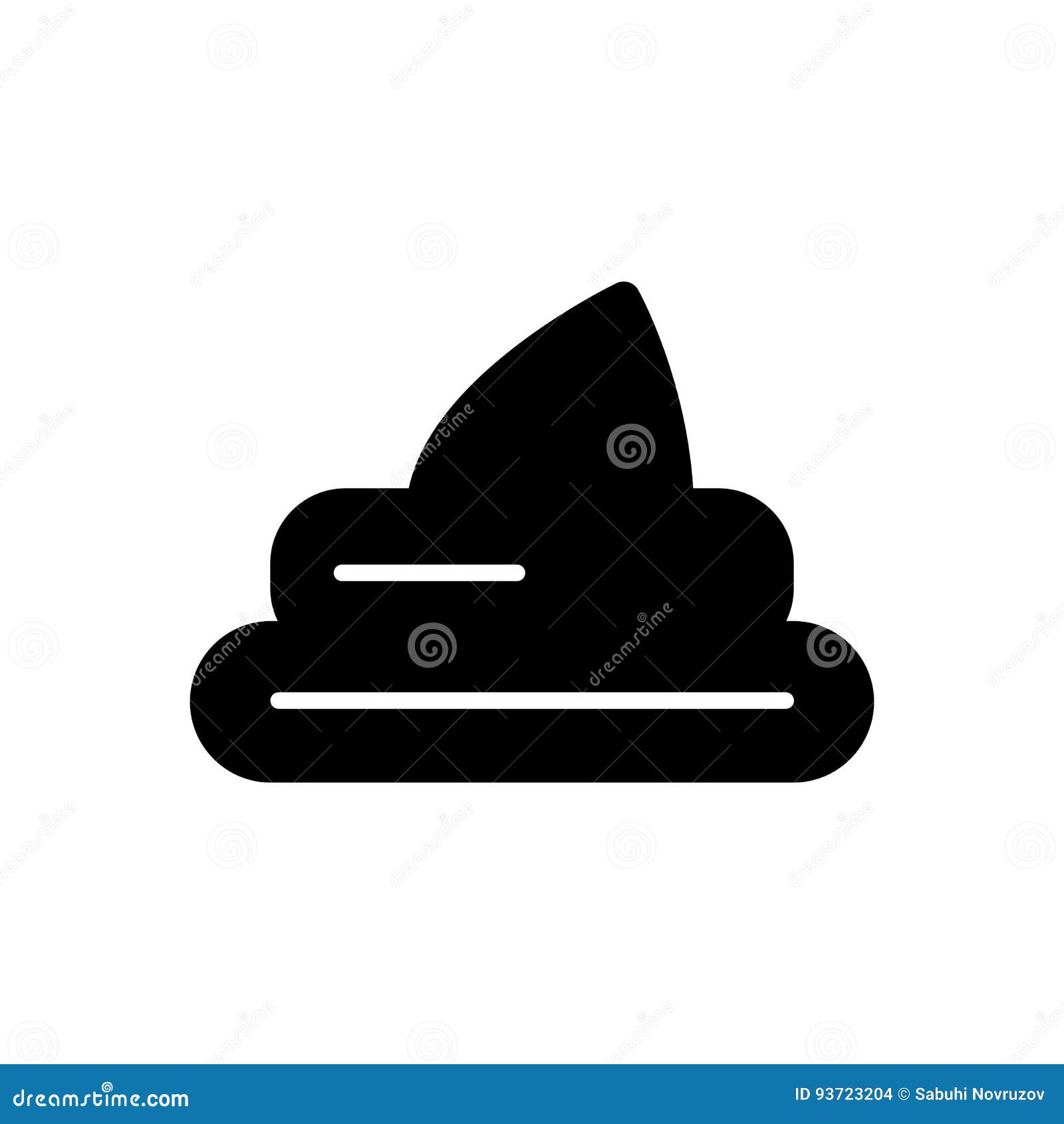 Dog Shit Simple Vector Icon. Black And White Illustration Of Poop ...