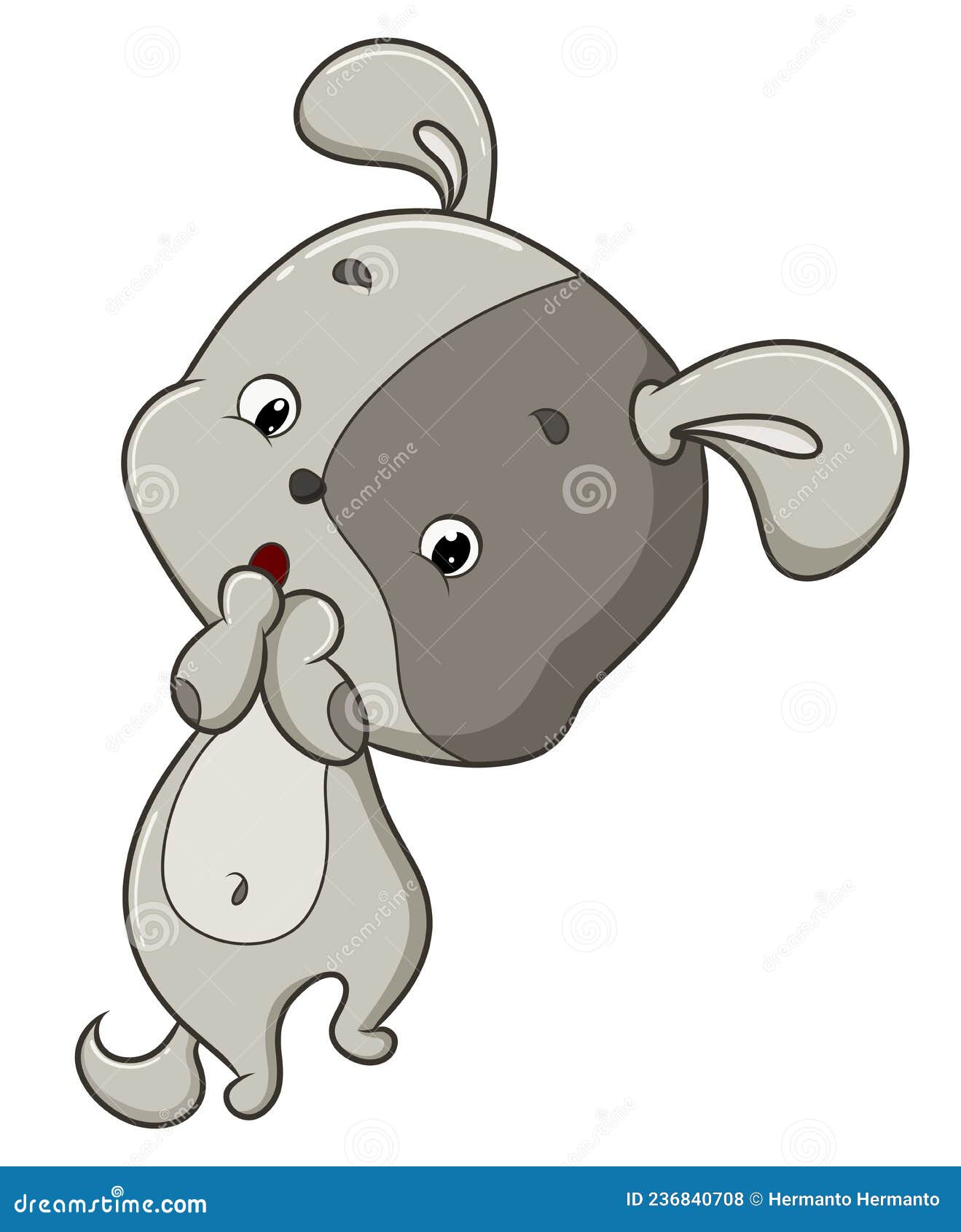 The Dog is Shocked while Standing Stock Vector - Illustration of canine ...