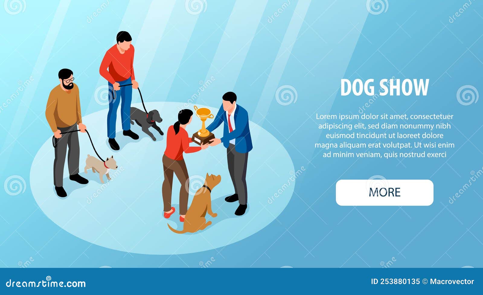 Dog Show Horizontal Banner stock illustration. Illustration of exercise ...