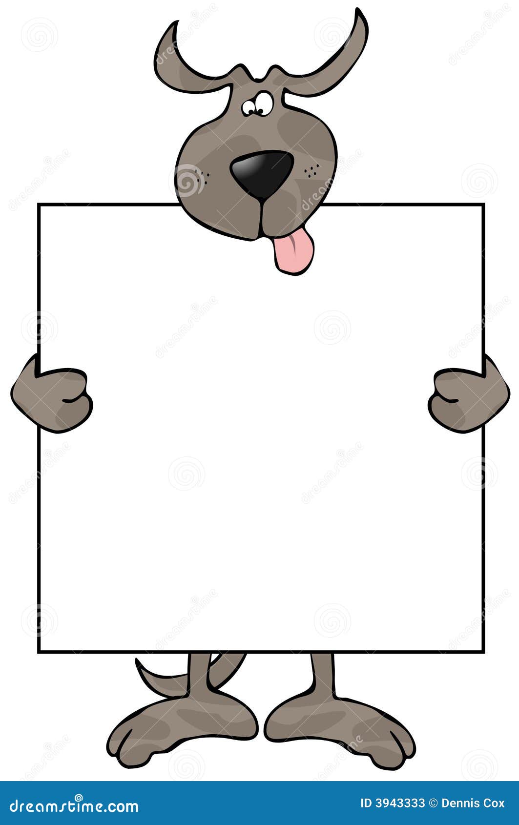 Dog Sign stock illustration. Illustration of mutt, placard - 3943333