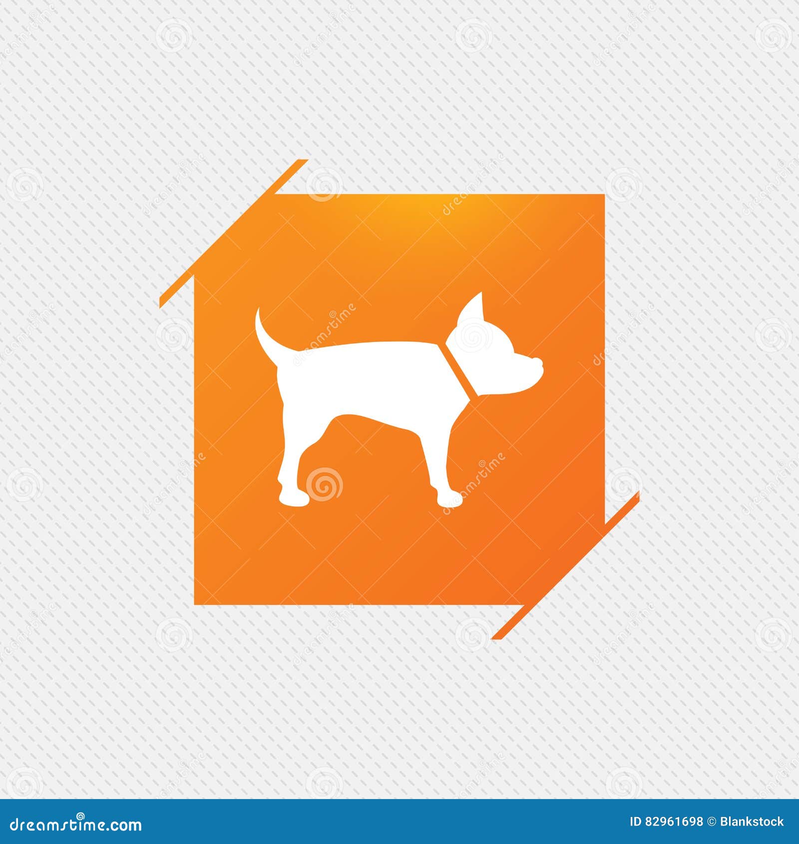 Dog sign icon. Pets symbol stock vector. Illustration of geometric ...