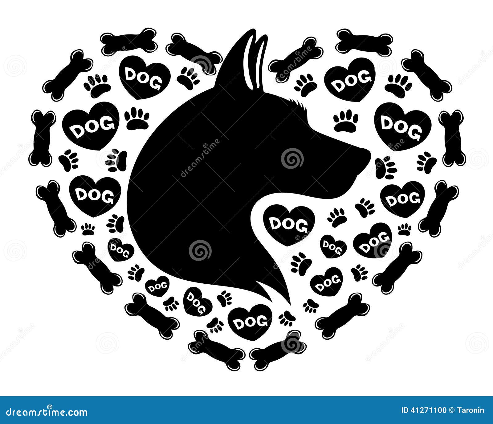 Dog sign. stock vector. Illustration of decorative, clip - 41271100