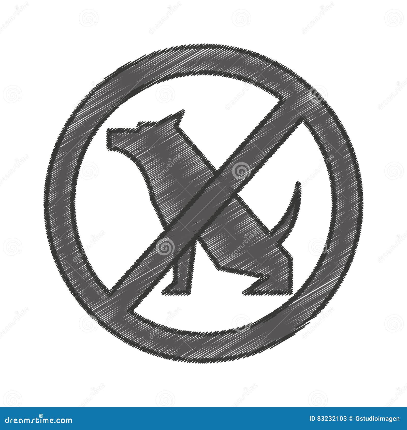 Dog Signal Traffic Isolated Icon Stock Illustration - Illustration of ...