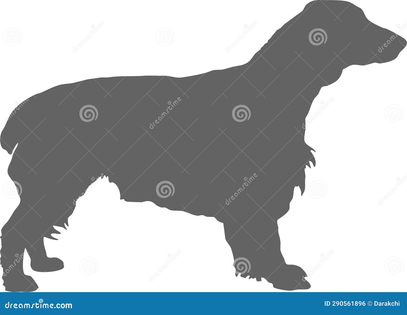 Dog Silhouette Vector Illustration. Black Dog Shape Over White ...
