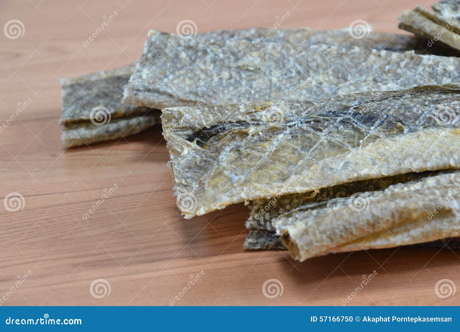 Dog Snack Crispy Salmon Skin Stock Photo - Image of crunchy, munch ...