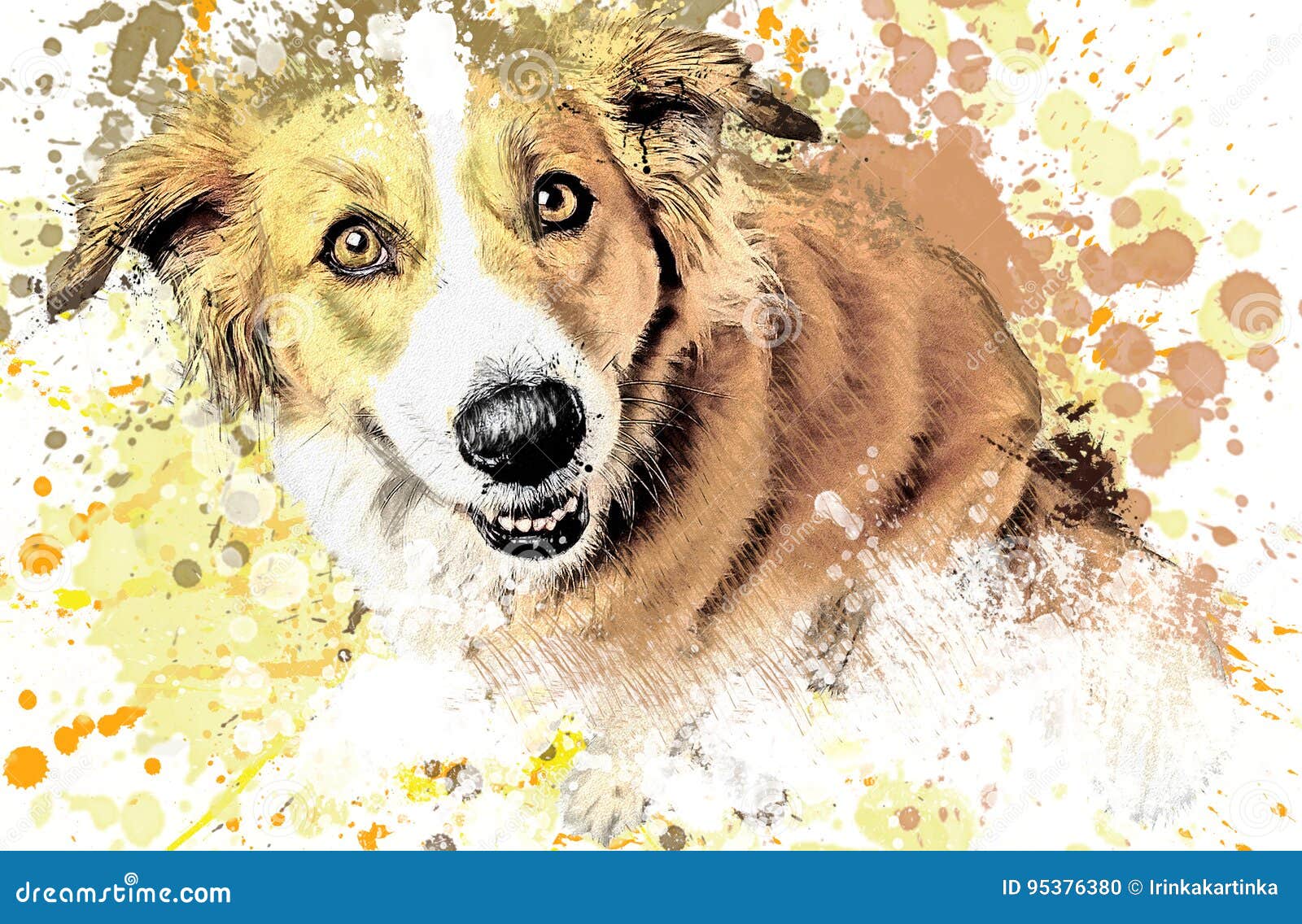 Dog, spray paint, painted stock illustration. Illustration of puppy ...