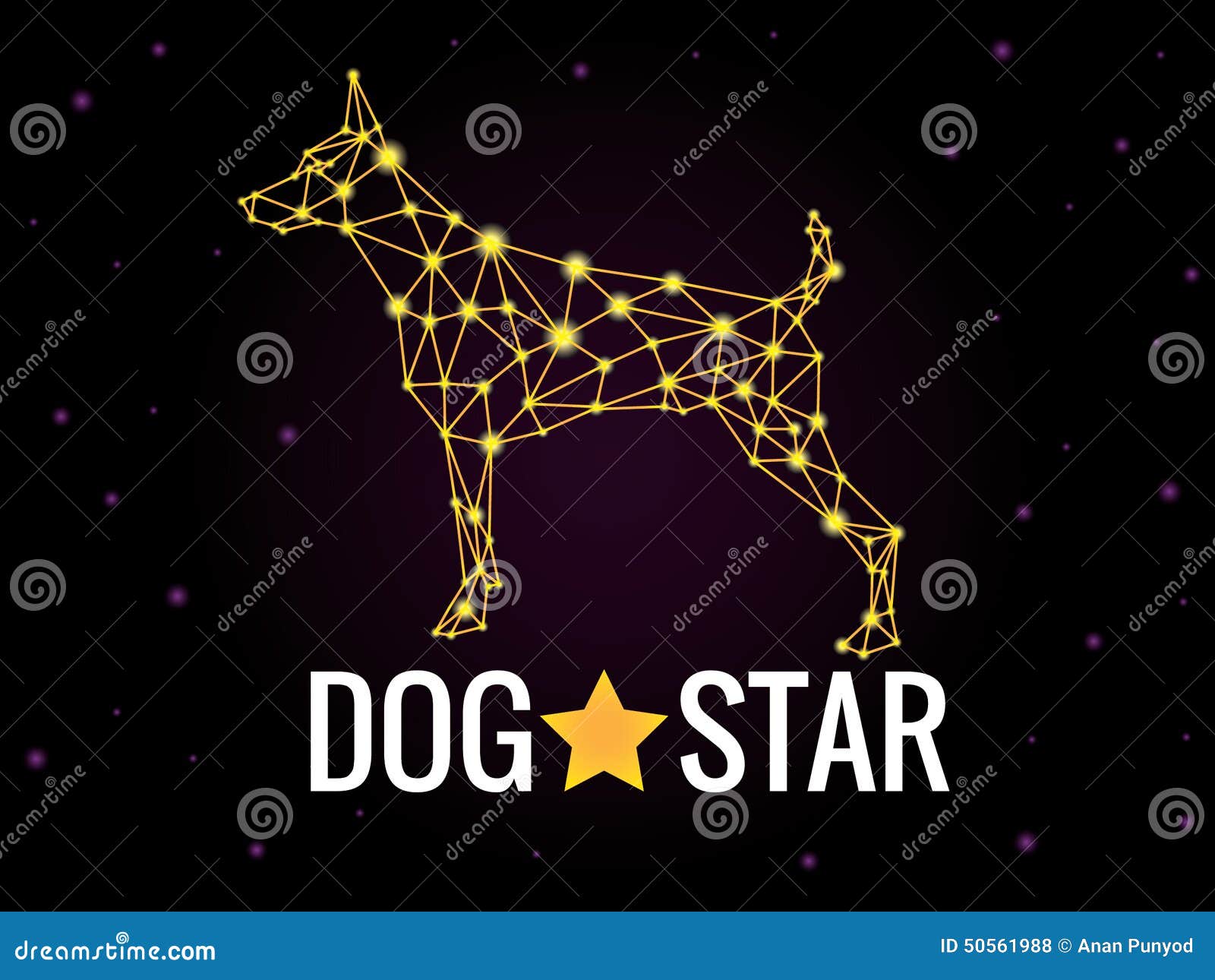 Dog star stock vector. Illustration of screen, shine - 50561988