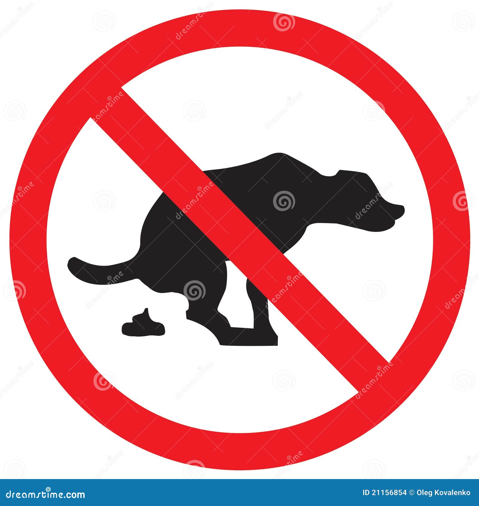 Dog stop sign stock vector. Illustration of pound, isolated - 21156854