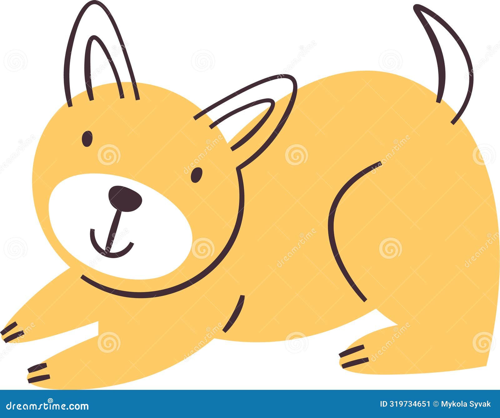 Dog Stretching Pet stock vector. Illustration of young - 319734651