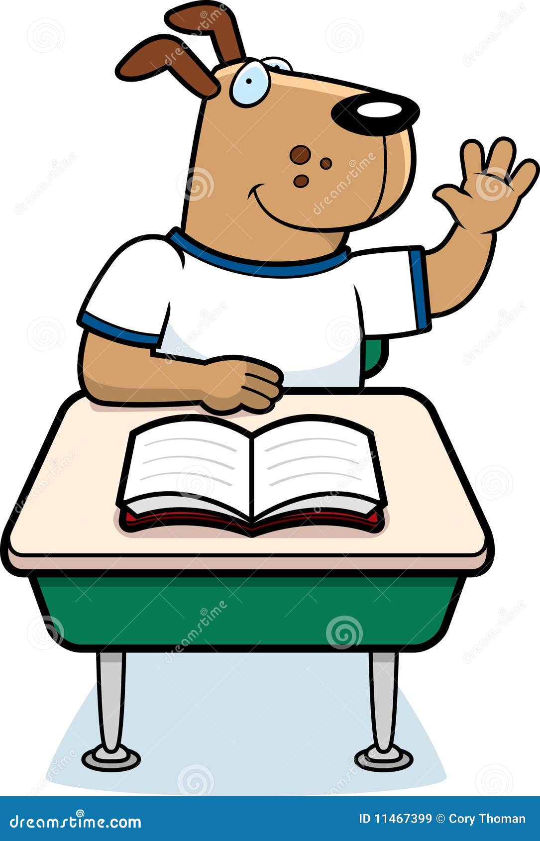 Dog Student stock vector. Illustration of classroom, answer - 11467399