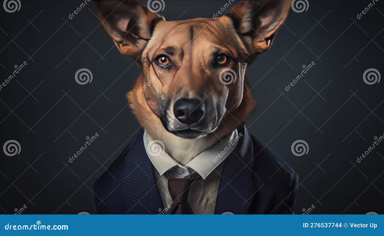 Dog in Suit. Successful Businessman Stock Illustration - Illustration ...