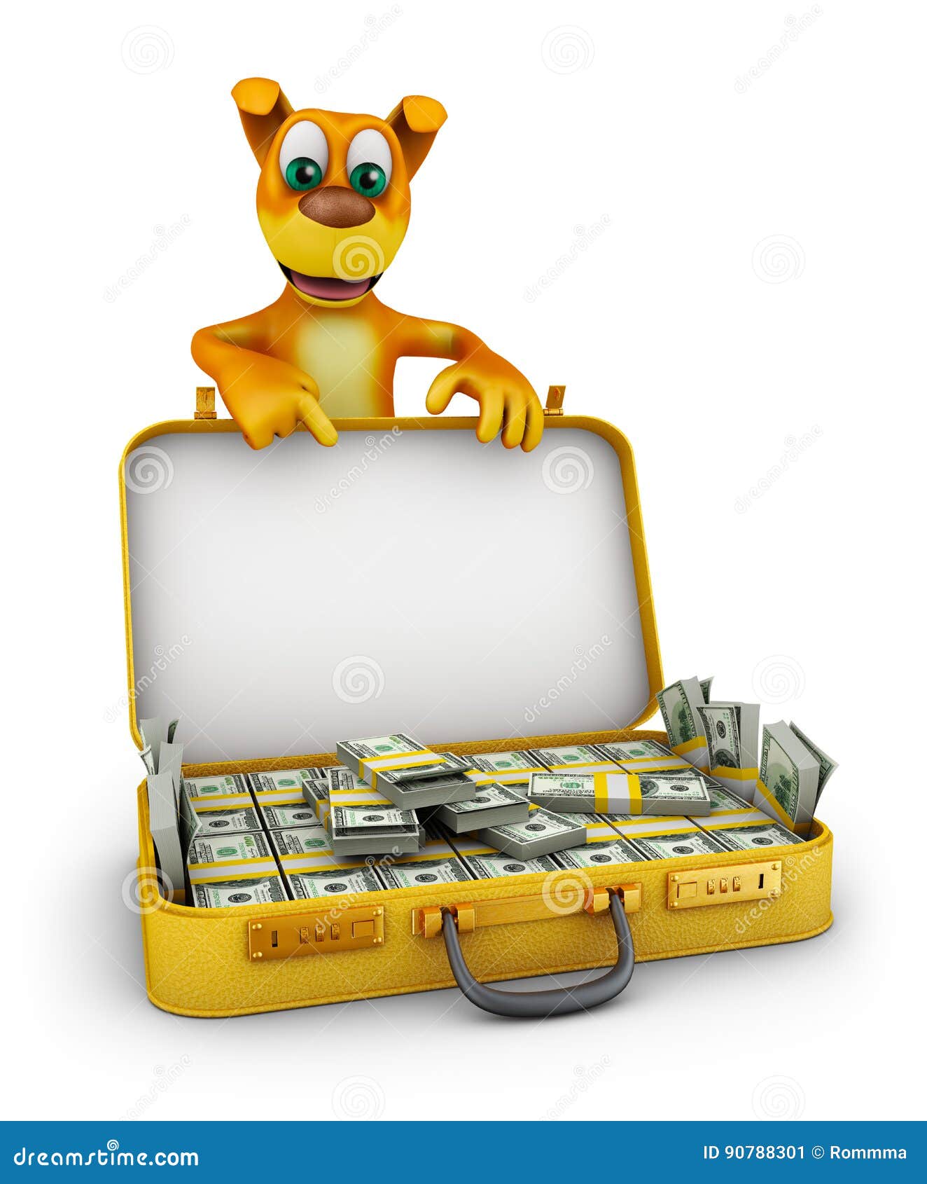 Dog and suitcase stock illustration. Illustration of backpack - 90788301