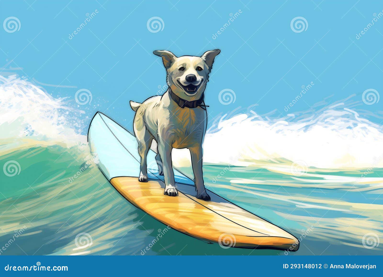 Dog on a Sup Board. Summer Sport Stock Photo - Image of canine, sport ...