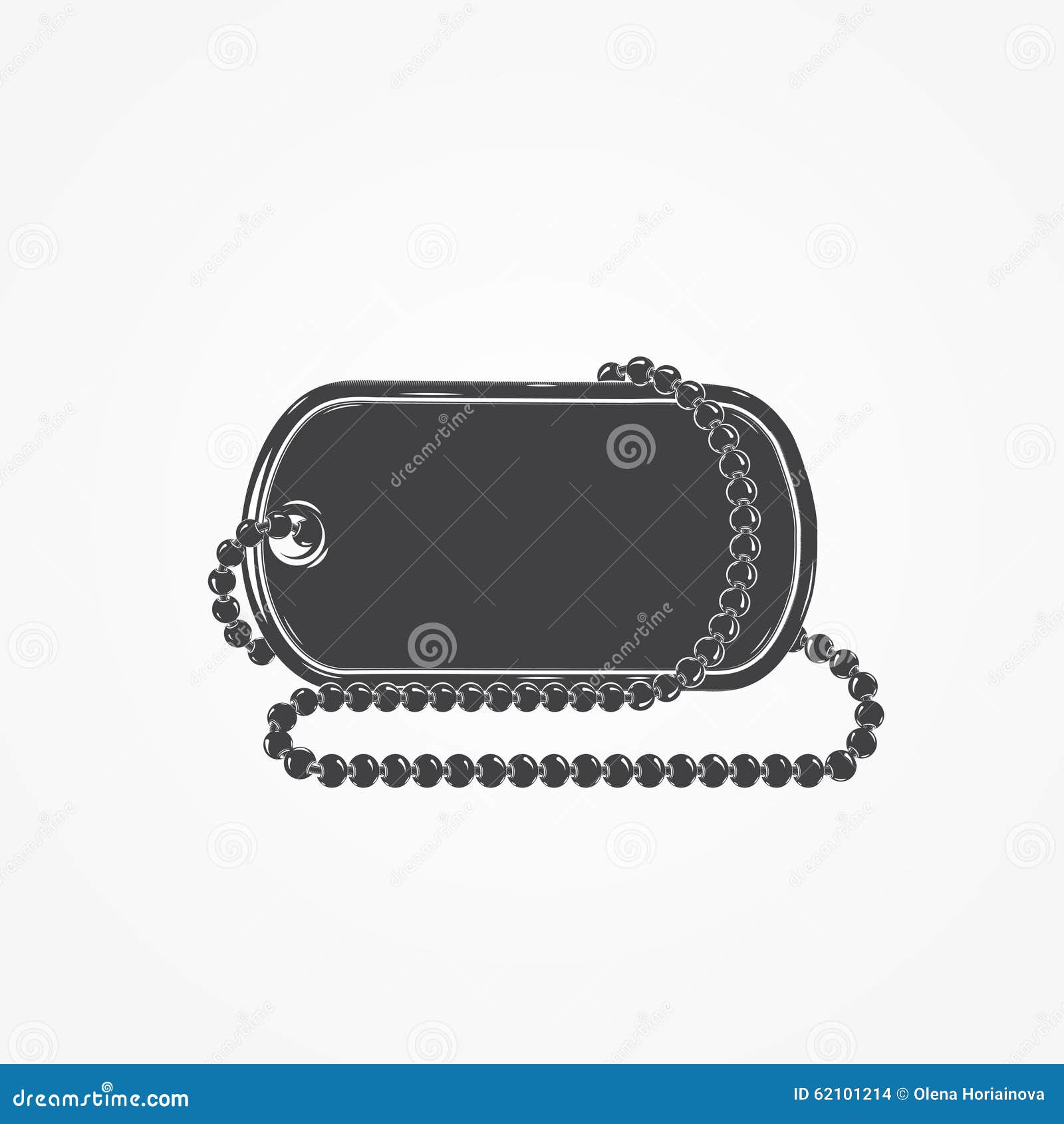 Dog Tag Chain. Detailed Elements. Isolated Object Stock Vector ...