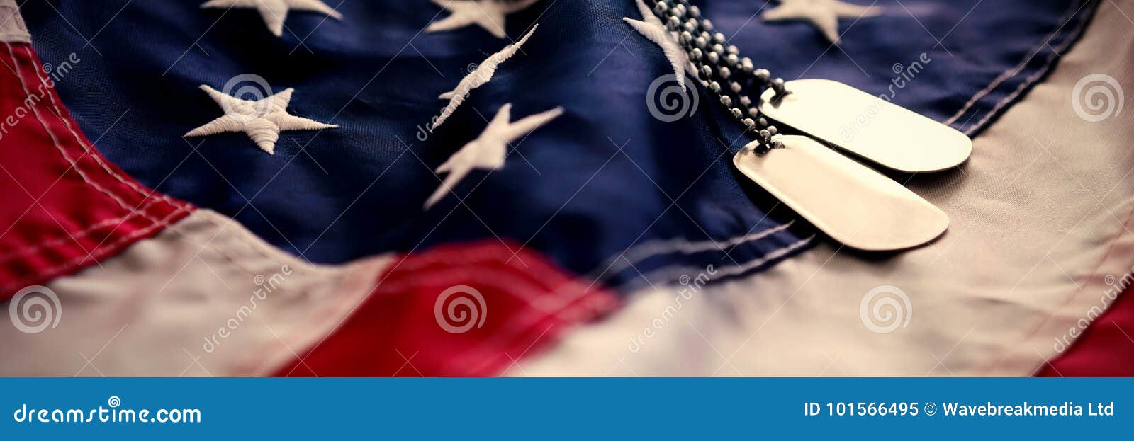 Dog tag chains on flag stock image. Image of flag, indoors - 101566495