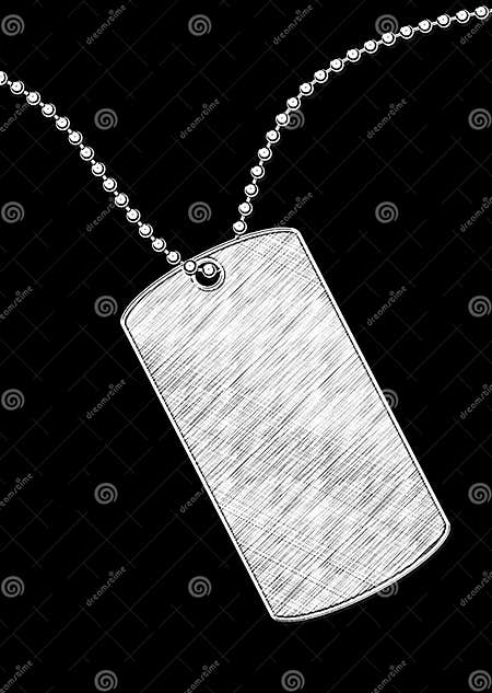 Dog tag sketch stock illustration. Illustration of sign - 10716505