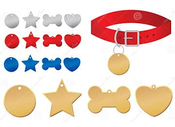 Dog Tags stock vector. Illustration of veterinarian, name - 8240953