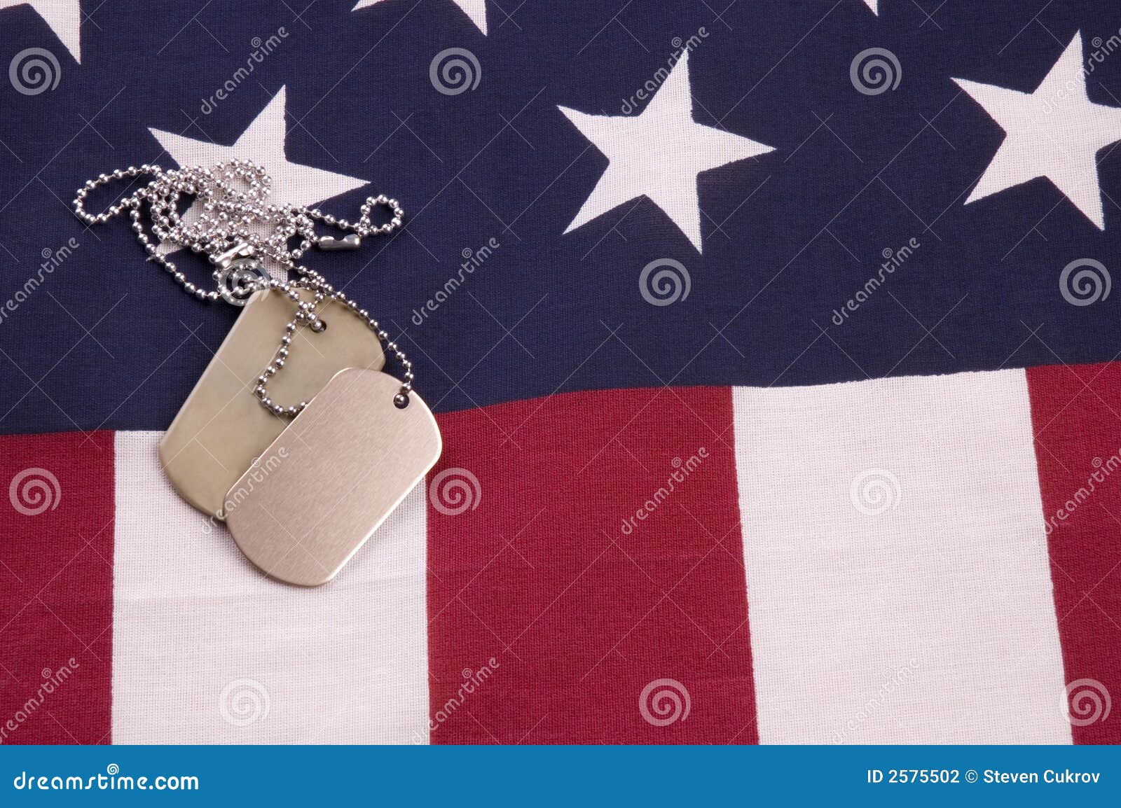 Dog Tags on Flag stock photo. Image of identity, nationalism - 2575502