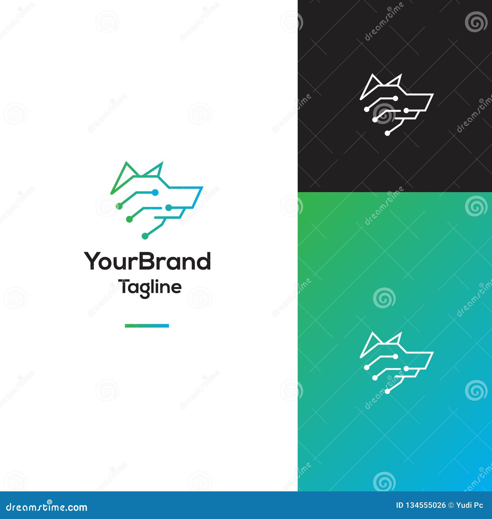 Dog Technology Logo Template Stock Vector - Illustration of icon ...