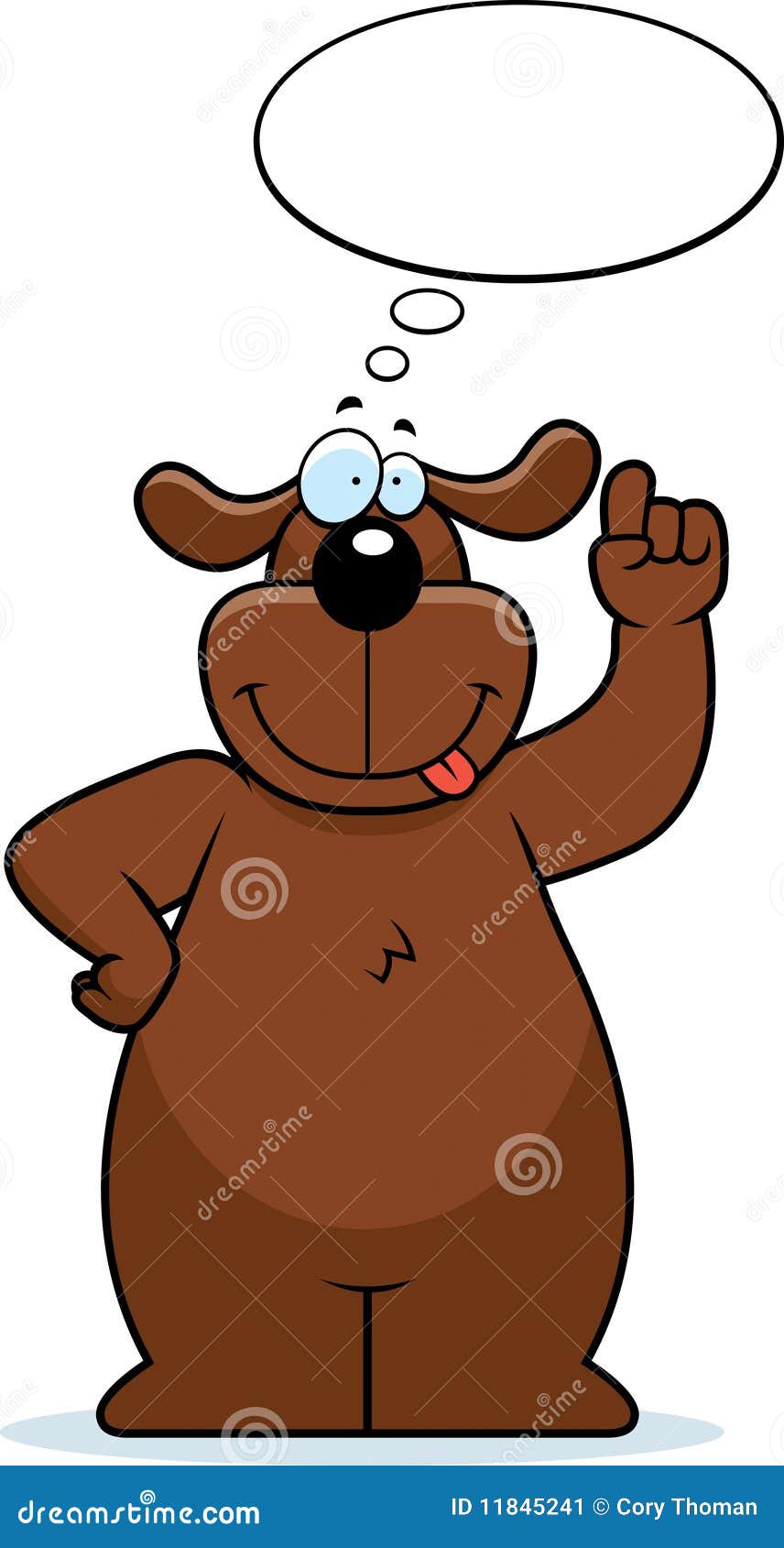 Dog Thinking stock vector. Illustration of thought, bubble - 11845241