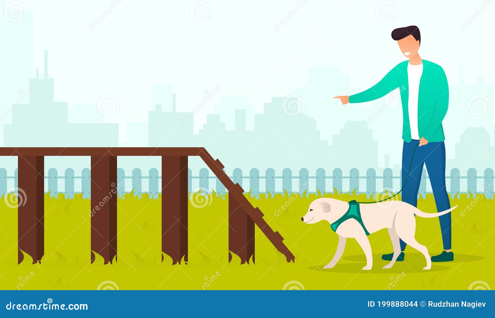 Dog Training and Development Concept Stock Vector - Illustration of ...