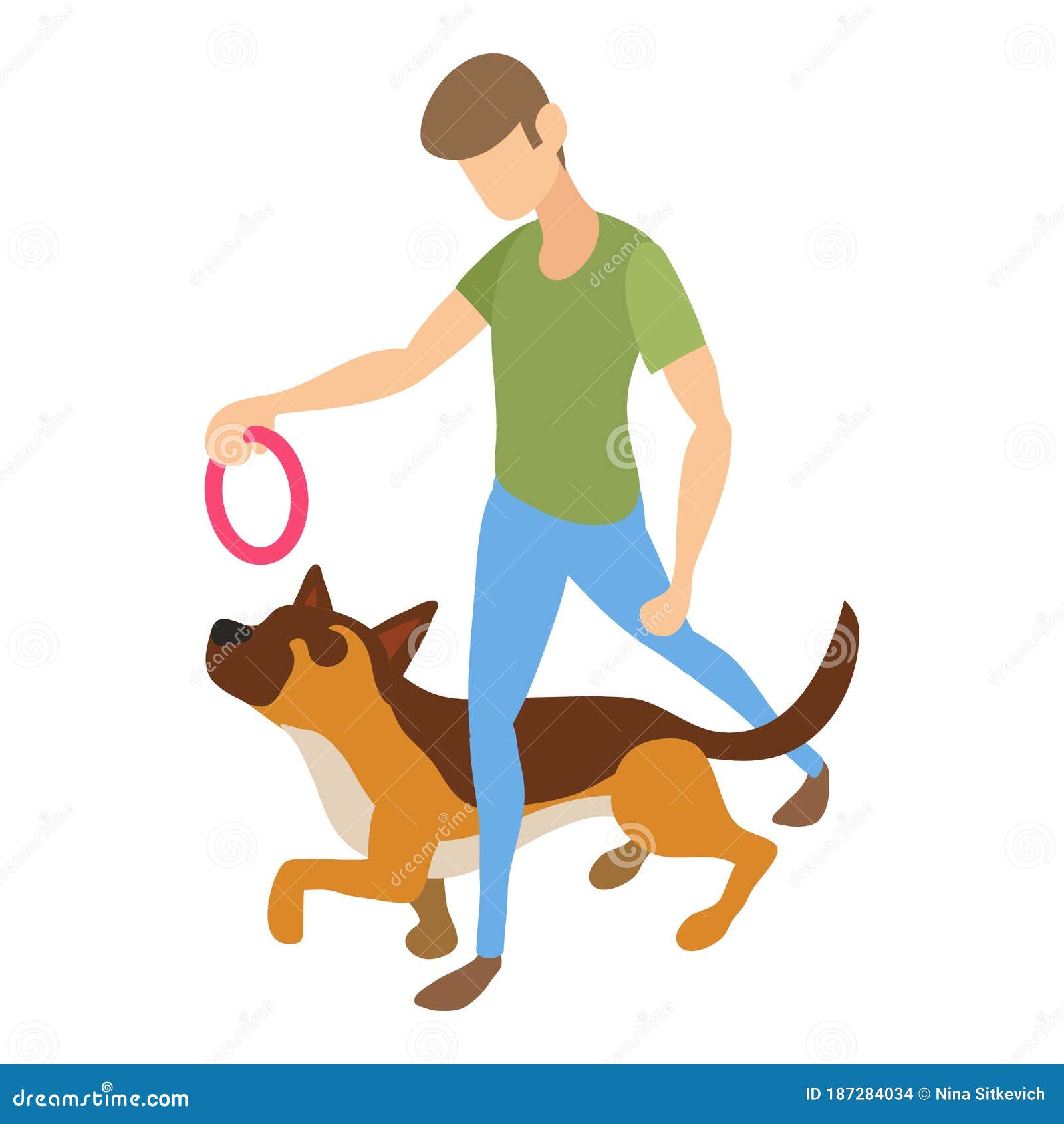 Dog Training Icon, Isometric Style Stock Vector - Illustration of ...