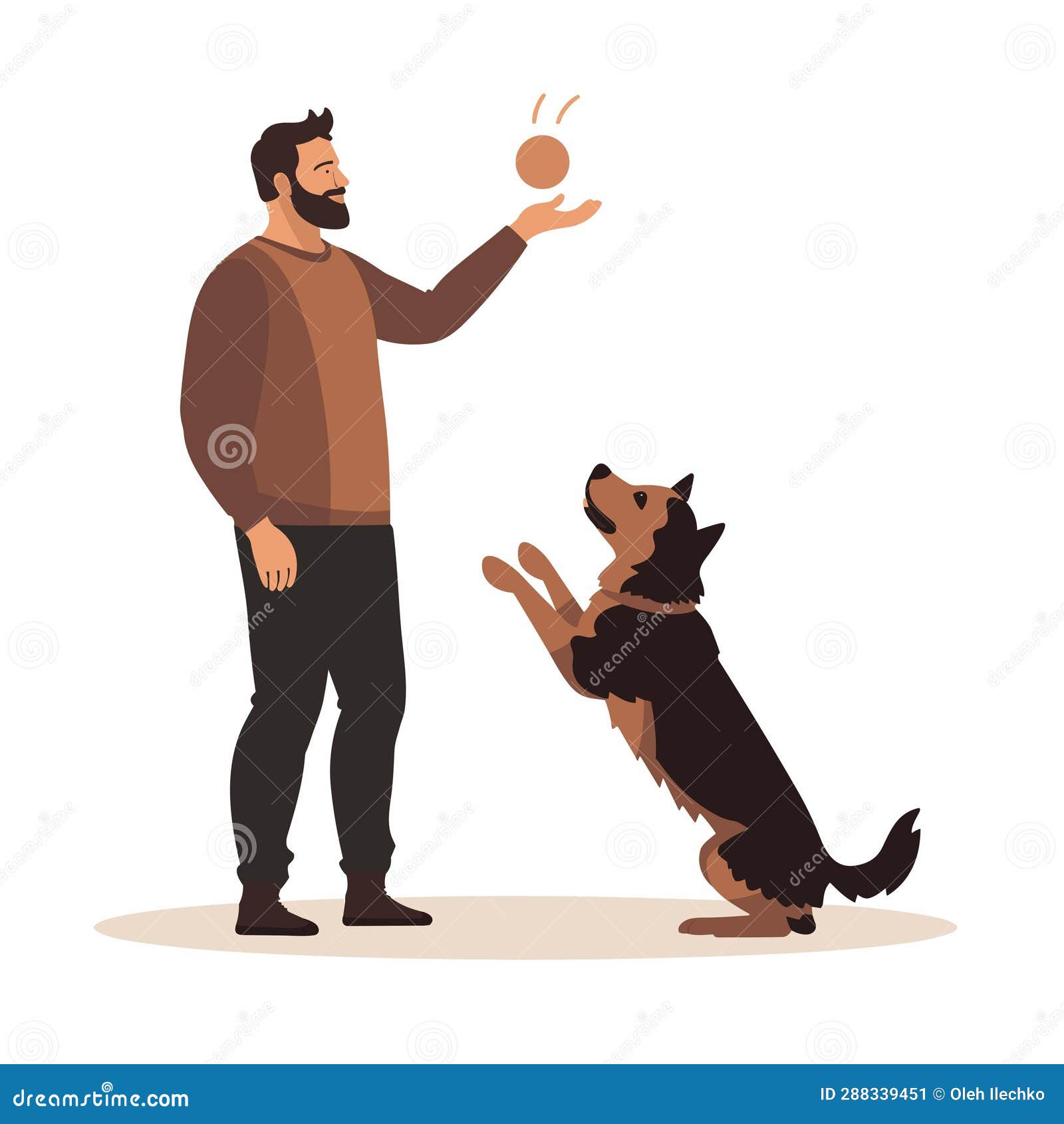 Dog Training Vector Flat Minimalistic Isolated Illustration Stock ...