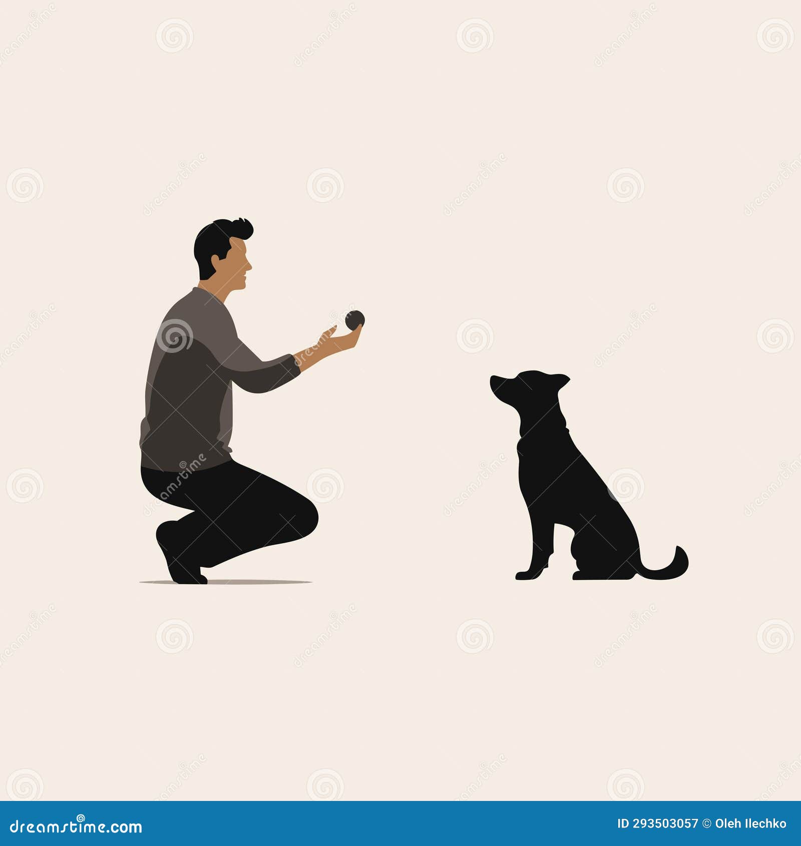 Dog Training Vector Flat Minimalistic Isolated Illustration Stock ...