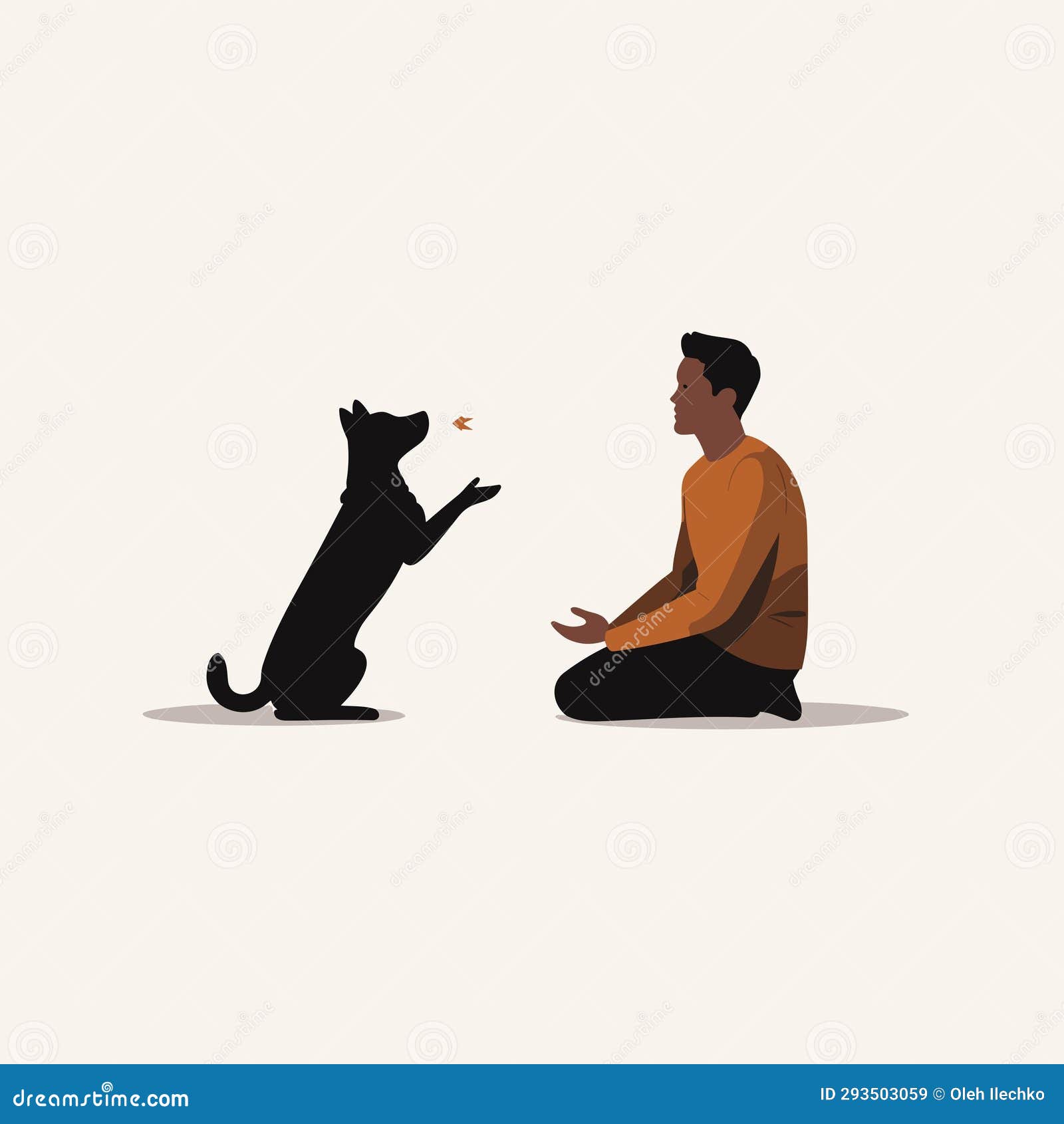 Dog Training Vector Flat Minimalistic Isolated Illustration Stock ...