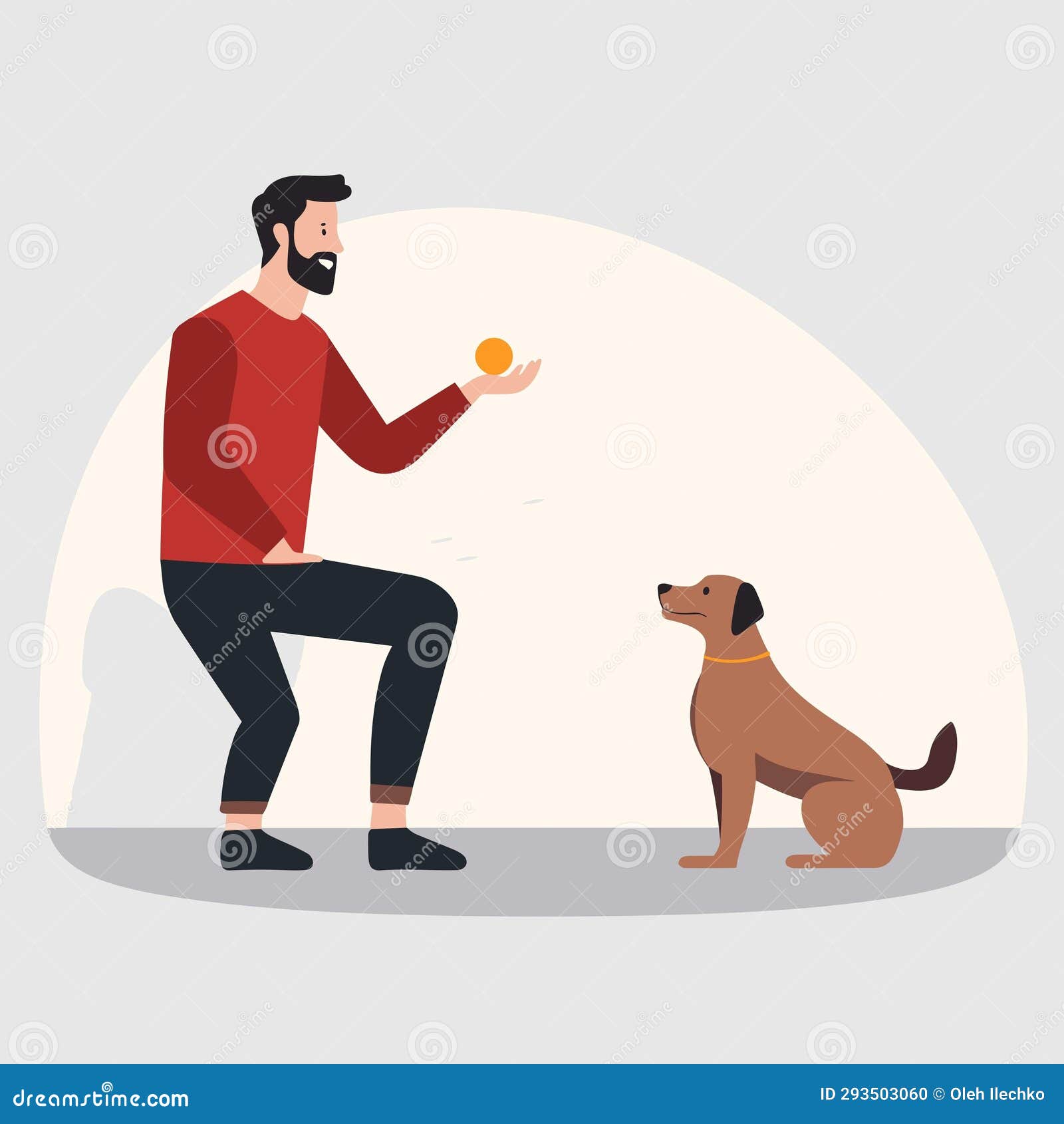 Dog Training Vector Flat Minimalistic Isolated Illustration Stock ...