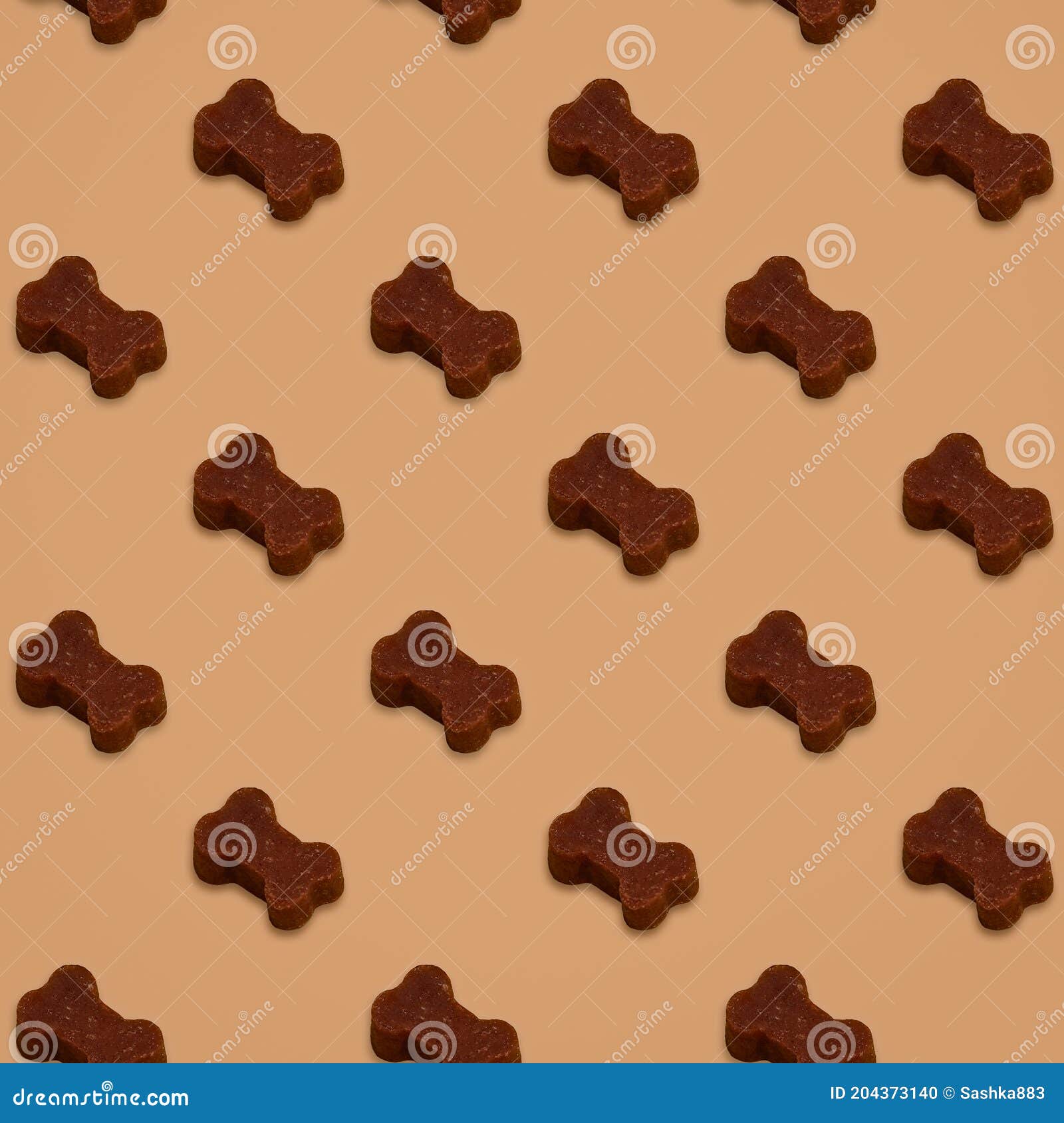 Dog Treat Meat Bones Repeating Seamless Pattern Stock Photo - Image of ...