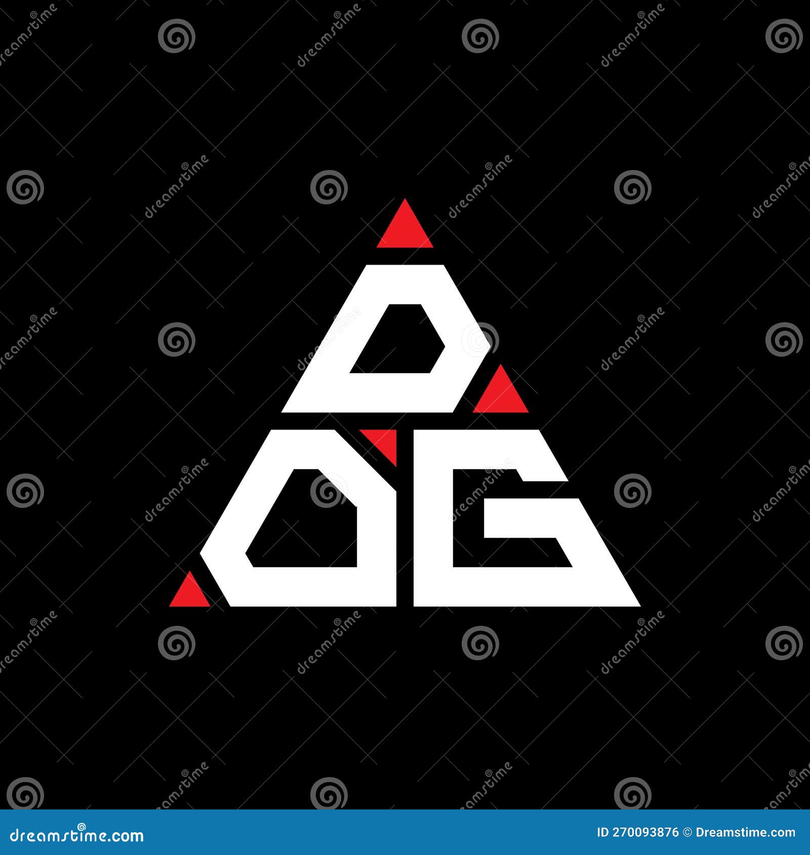 DOG Triangle Letter Logo Design with Triangle Shape. DOG Triangle Logo ...