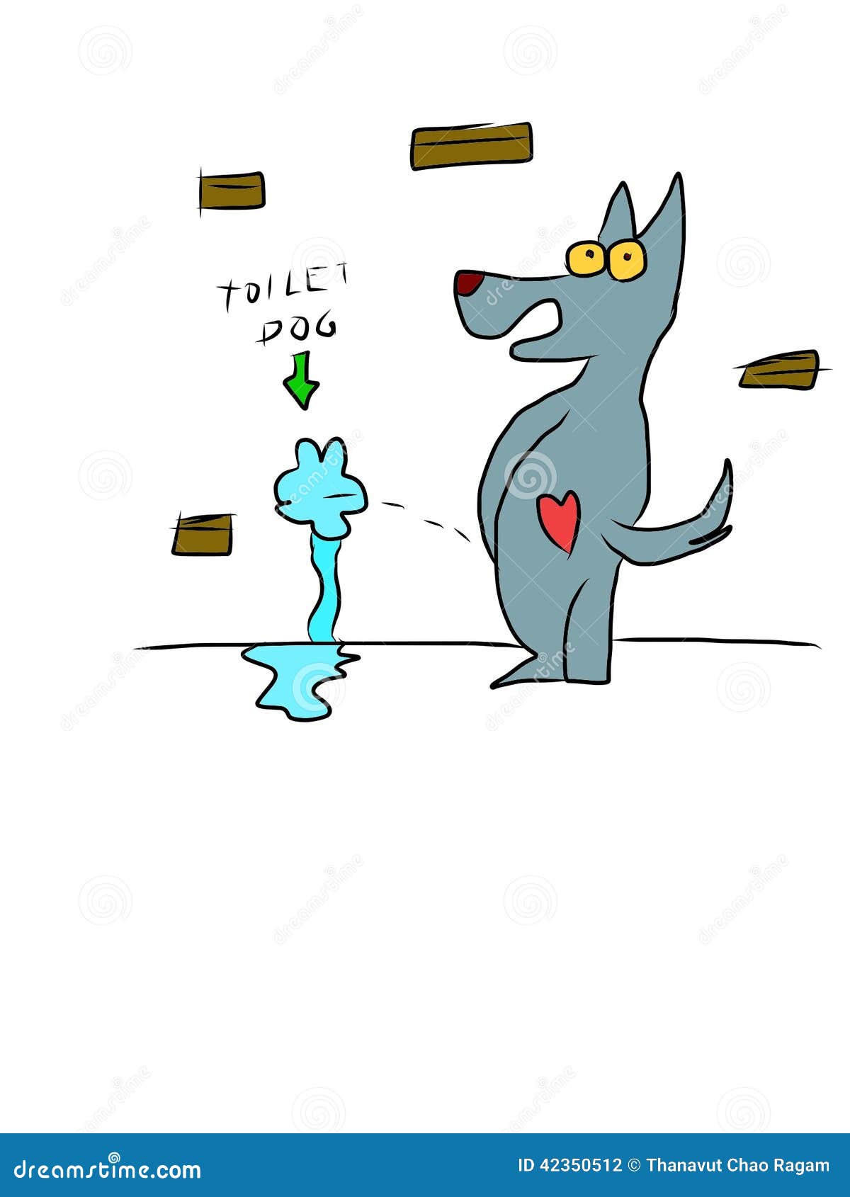 Dog urine stock illustration. Illustration of mammal - 42350512