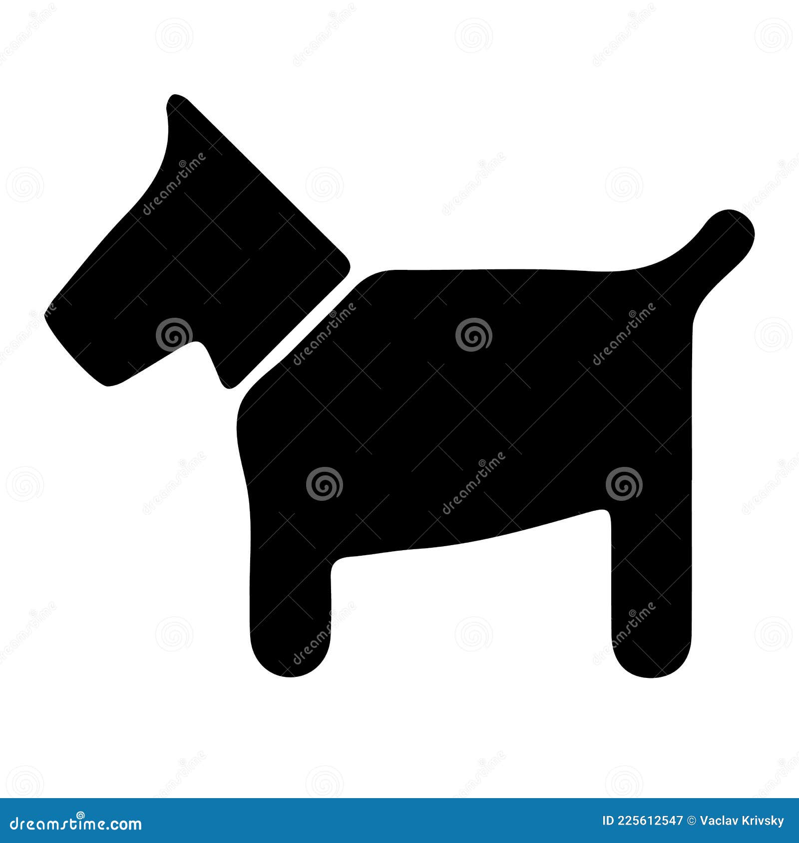 Dog Vector Icon Eps 10. Simple Isolated Illustration Stock Vector ...
