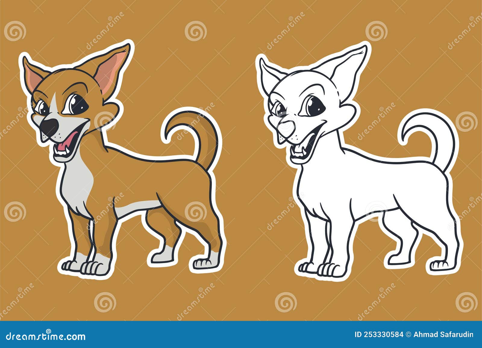 Dog Vector Illustration Cartoon Style Stock Vector - Illustration of ...
