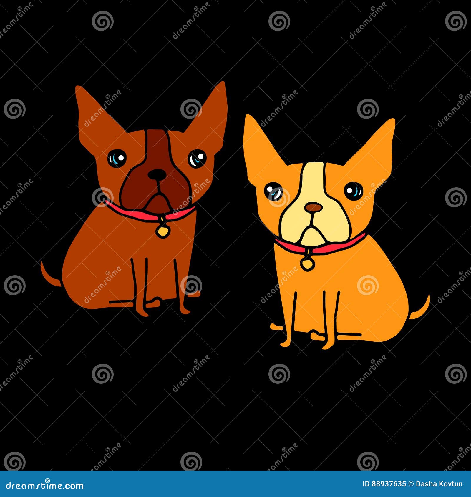 Dog Vector Small Drawing Illustration Pet Animal Stock Vector ...