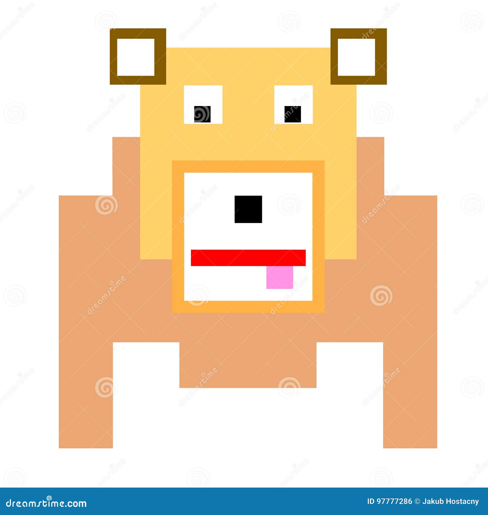 Dog stock vector. Illustration of mascot, isolated, cartoon - 97777286