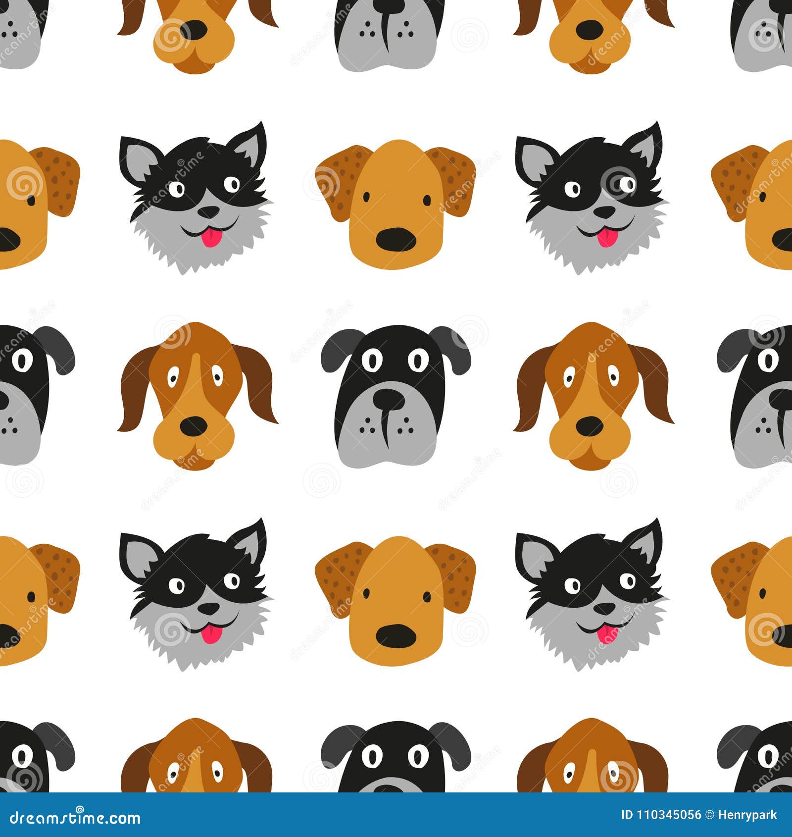 Dog wallpaper pattern stock vector. Illustration of doggy - 110345056